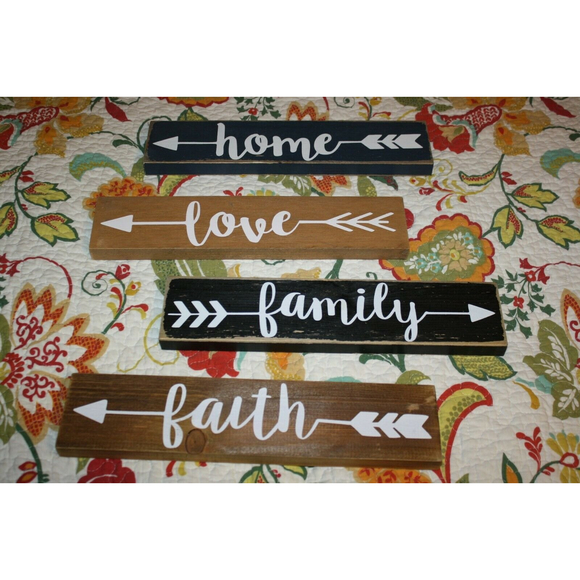 Accents | Wall Plagues Set Of 4 Love Faith Home Family Decor New Gifts ...